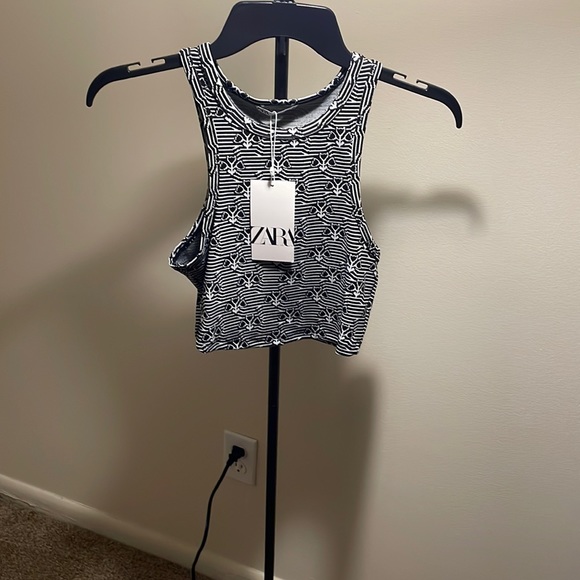 Zara | Tops | Nwt Zara Racerback Crop Tank Szs 2 | Poshmark